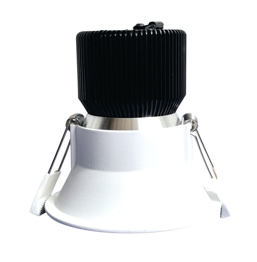 Jaguar 10W 1100lm Deep Baffle Recessed LED Downlight Tri-Color Dimmabl ...